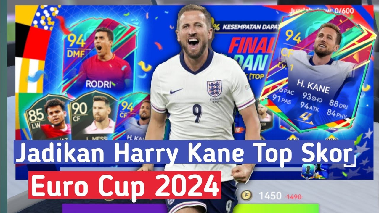 Jadikan Harry Kane Top Skor Di Euro Cup Game Total Football - YouTube