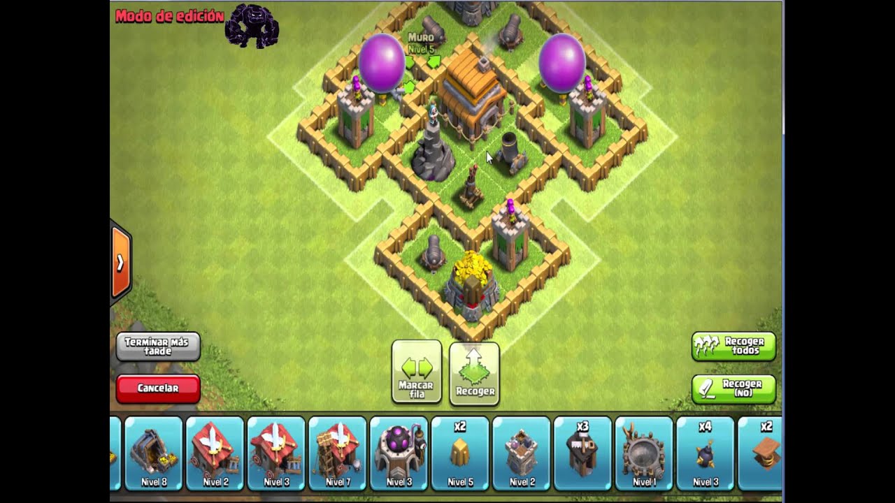 aldea coc de defensa Th5_defense base in coc Th5 - YouTube