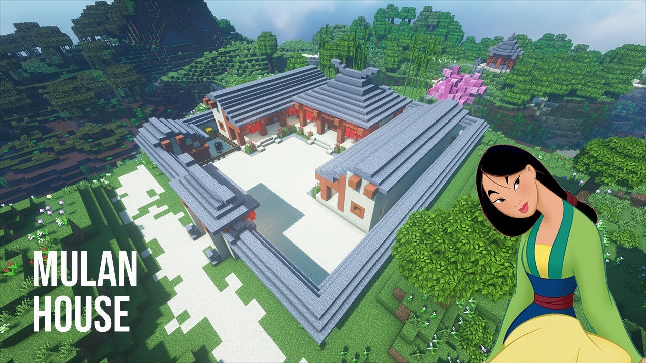 Minecraft // How to build Mulan's House // Tutorial #12 - YouTube