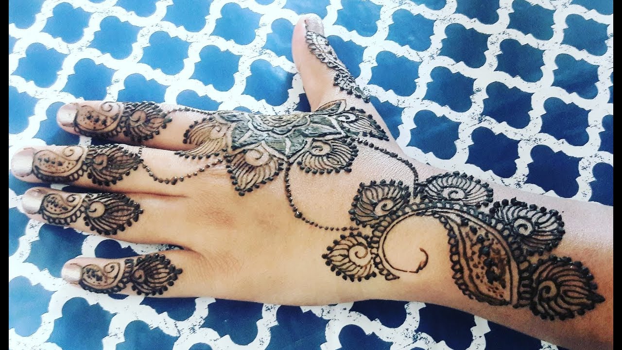 Simple Mehndi Design Back Hand || Back Side Mehndi Designs - YouTube