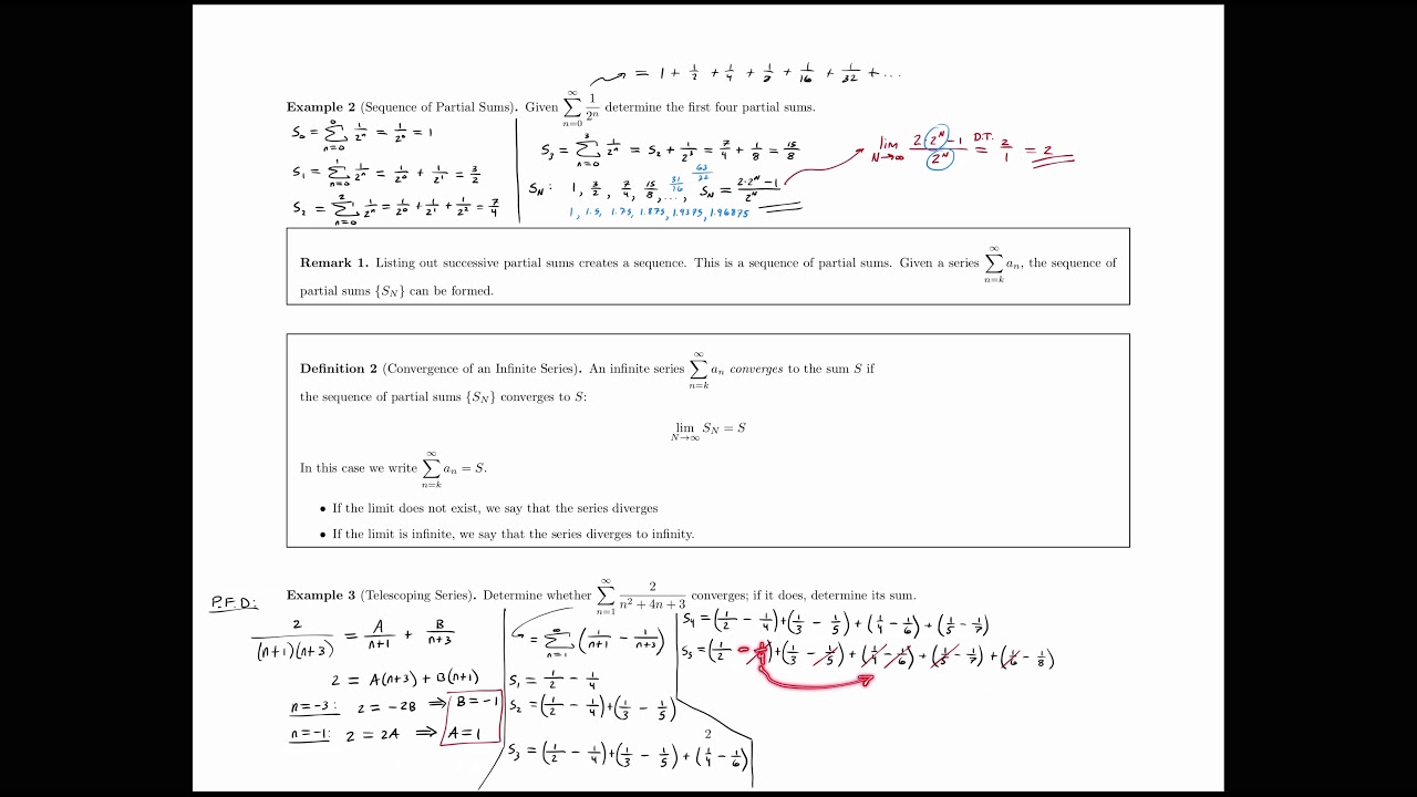 10.2 Summing Infinite Series - Telescoping Series - Example 3 - YouTube