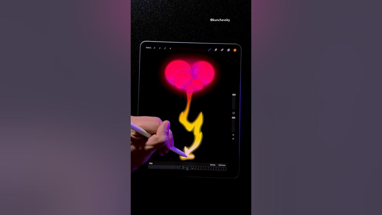 New Lightning Animation 🥰💕 #procreate #animation - YouTube