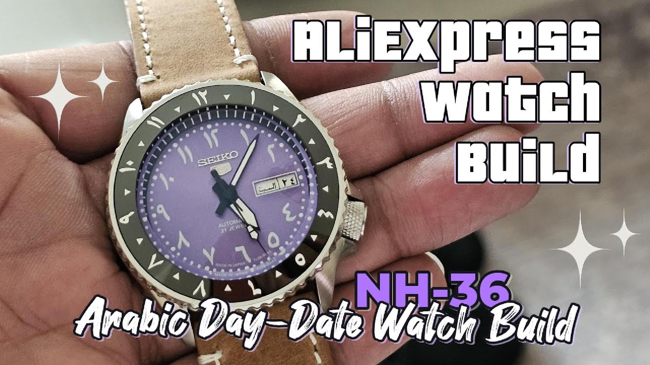 I build an Arabic Automatic Day Date Watch using parts from AliExpress ...
