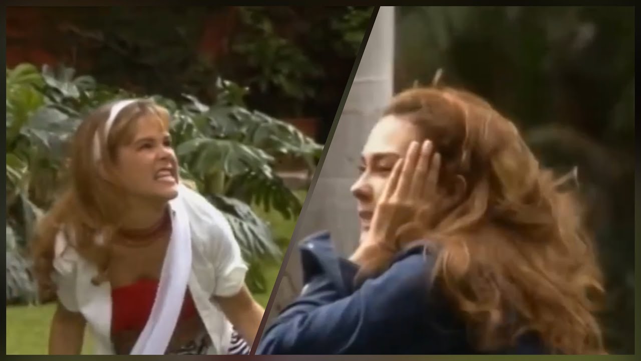 Abrázame muy fuerte: Deborah y María del Carmen se cachetean - YouTube