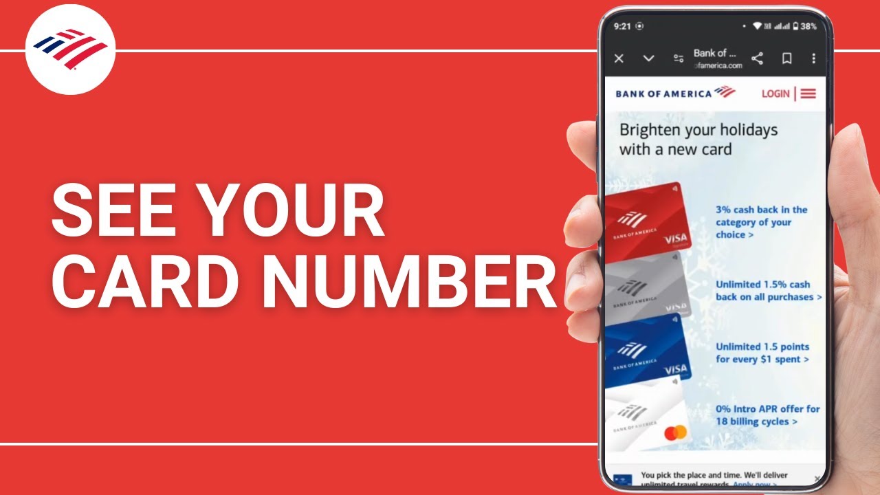 How To See Your Card Number On Bank Of America App - YouTube