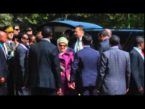 Cumhurbaşkanı Erdoğan, Etiyopya’da resmî törenle karşılandı.