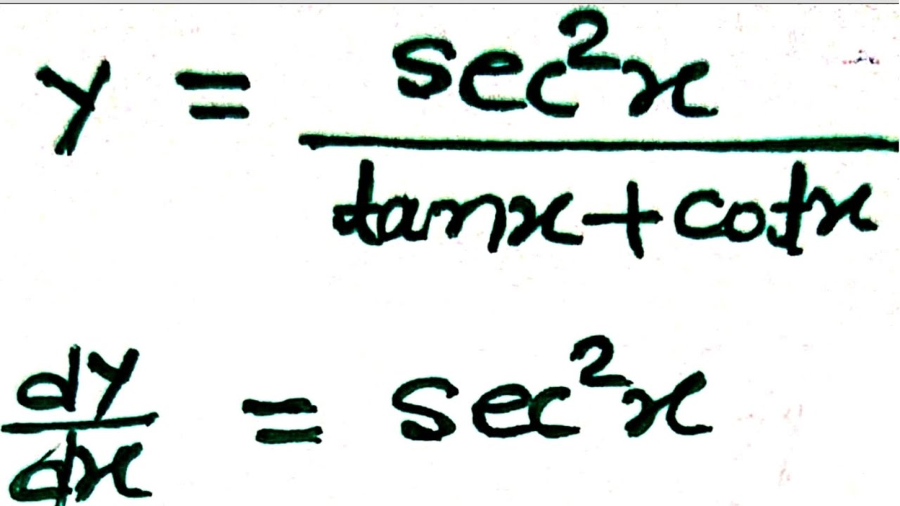 Derivative Sec 2x Divided By Tan X Cot Xsec 2x Differentiation derivative-sec-2x-divided-by-tan-x-cot-xsec-2x-differentiation