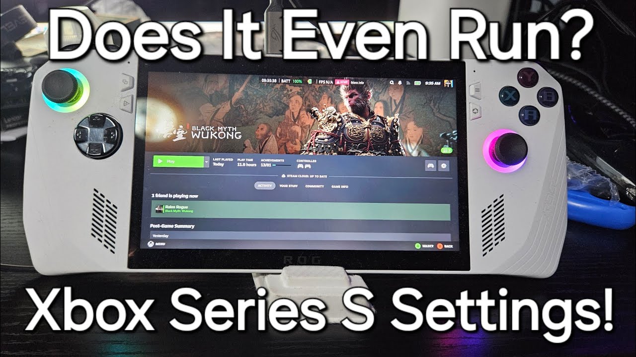 Black Myth Wukong Running On ASUS Rog Ally Z1 Extreme At Xbox Series S ...