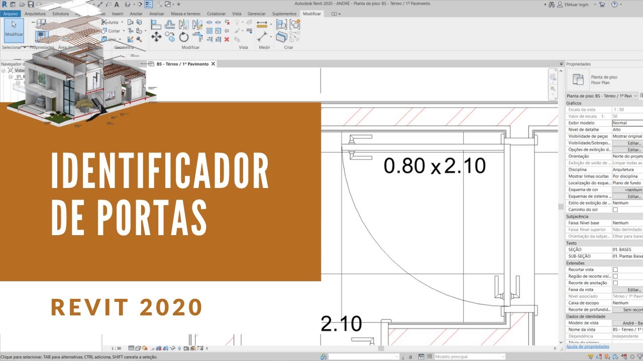 Tutoriais do revit para iniciantes em 2020 - Identificador de Portas e ...