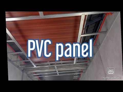 umpisa ng paggawa ng kisame na metal paring picem board at PVC panel ...