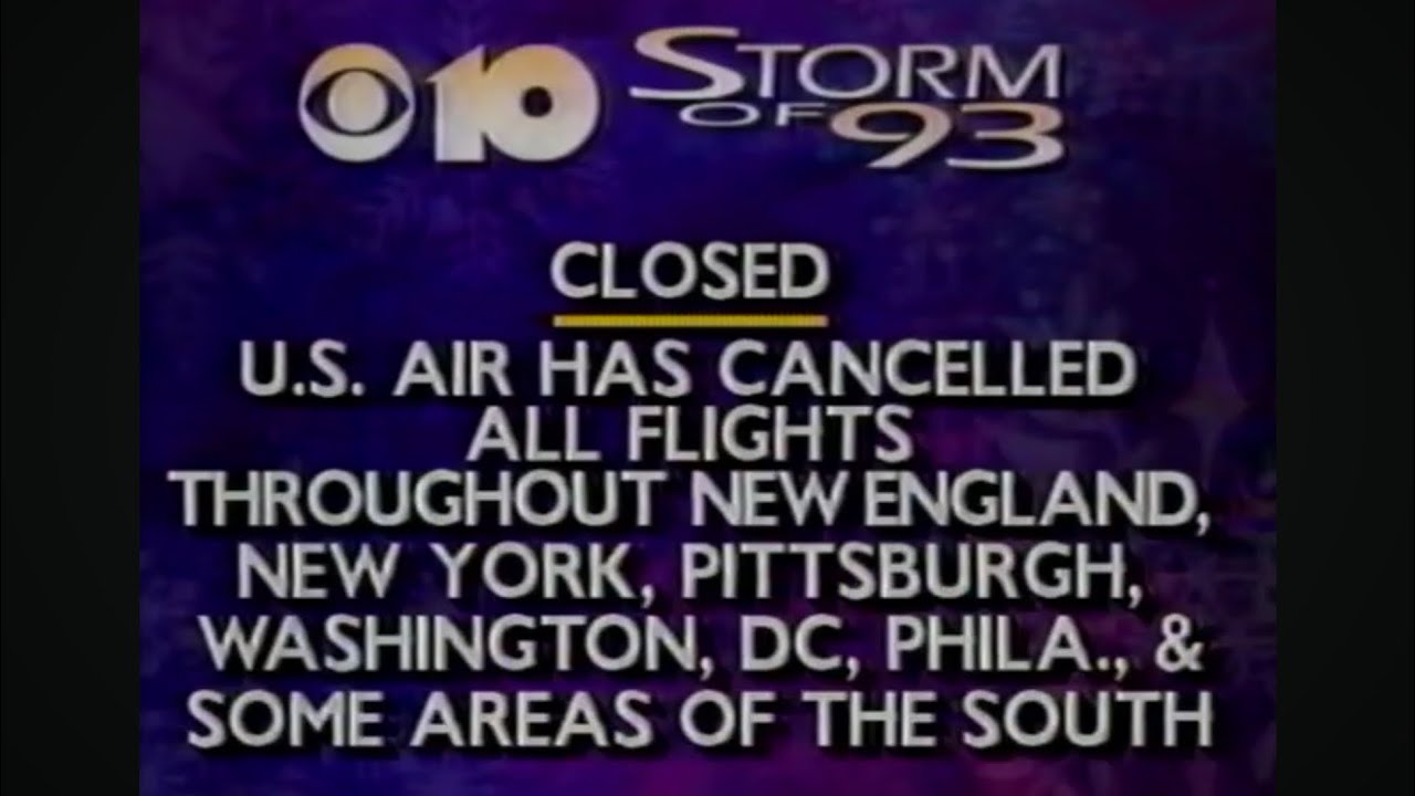 Storm of 93: Channel 10 News WCAU TV March 13 1993 - YouTube