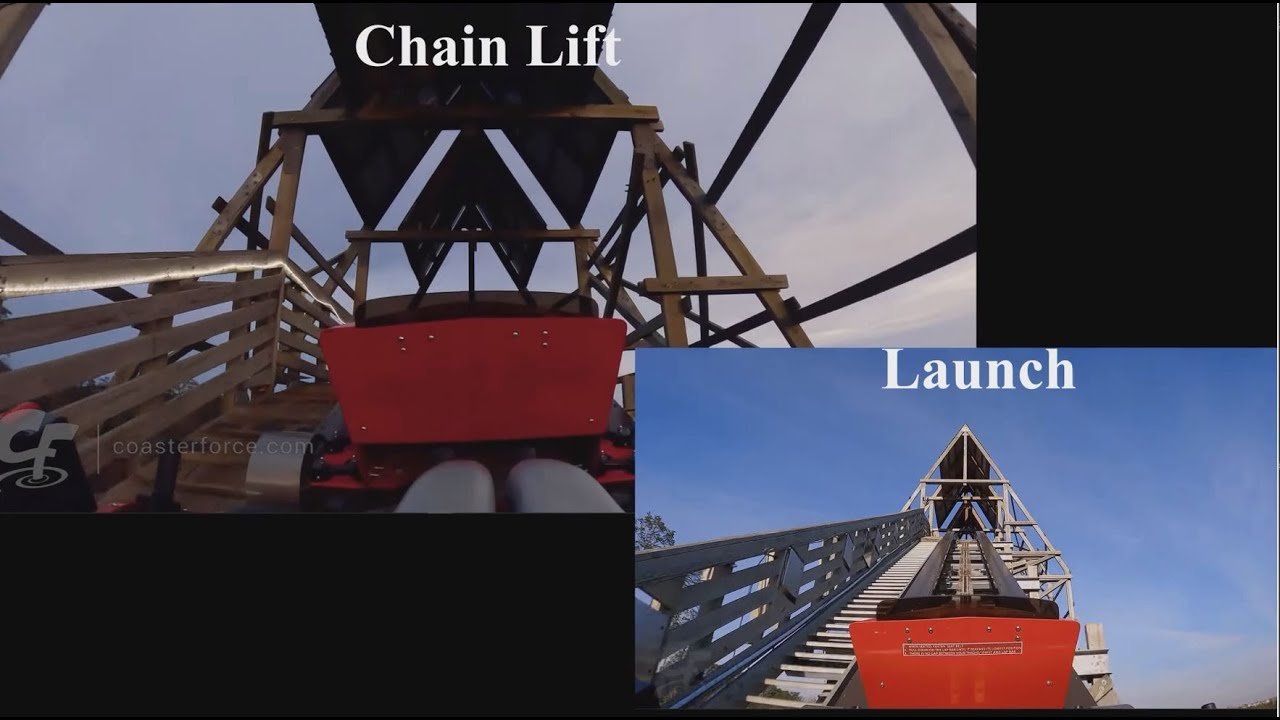 Launched Lighting Rod Vs Chain Lift Lightning Rod (synchronized) - YouTube