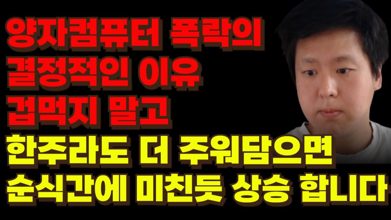미국주식 양자컴퓨터 폭락의 결정적인 이유 겁먹지 말고 한주라도 더 주워담으면 순식간에 미친듯 상승 합니다 아이온큐리게티컴퓨팅디웨이브퀀텀퀀텀컴퓨텅실스크ibm구글