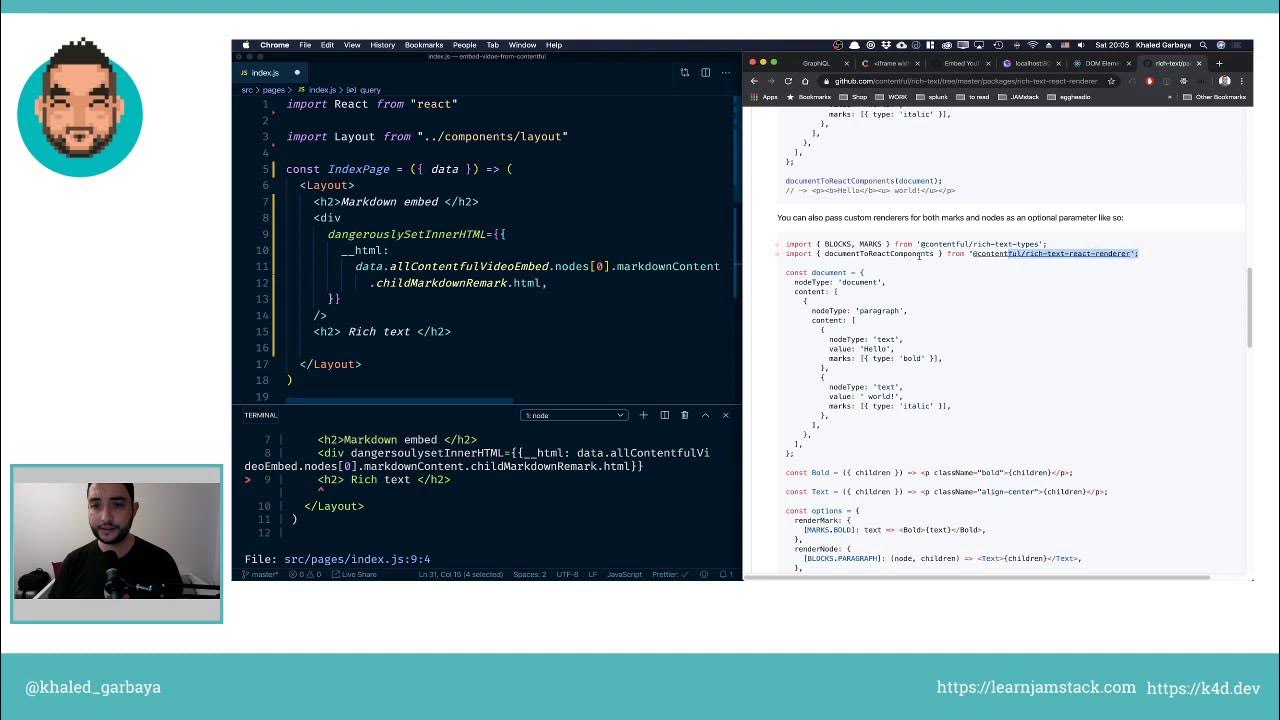 Embed YouTube video from Contentful Rich text in Gatsby - YouTube
