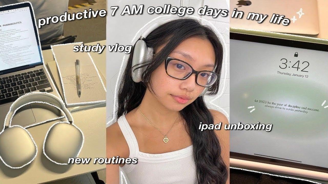 【Breanna Quan vlog中英双字】23.1.19|学习vlog：早上7点在我生命中富有成效的大学日子里，打开ipad，大量的学习和 ...
