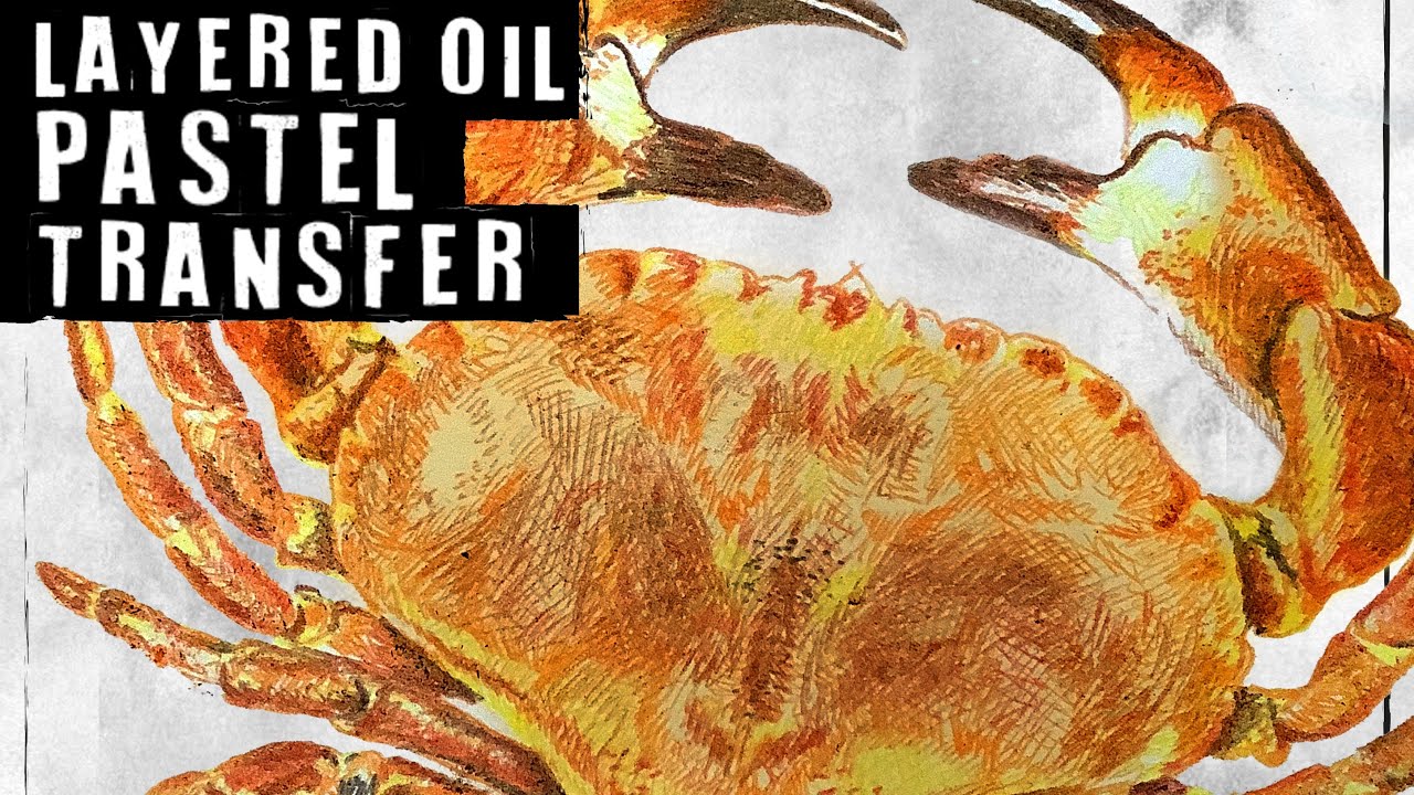 How to create a layered oil pastel transfer. - YouTube