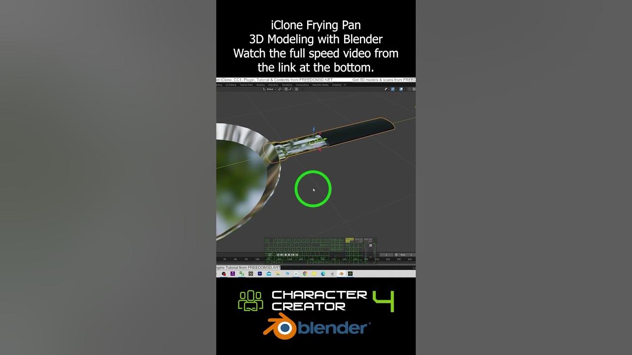 iClone Frying Pan 3D Modeling with Blender - Workflow #blender #iclone #3dmodeling #fryingpan # ...