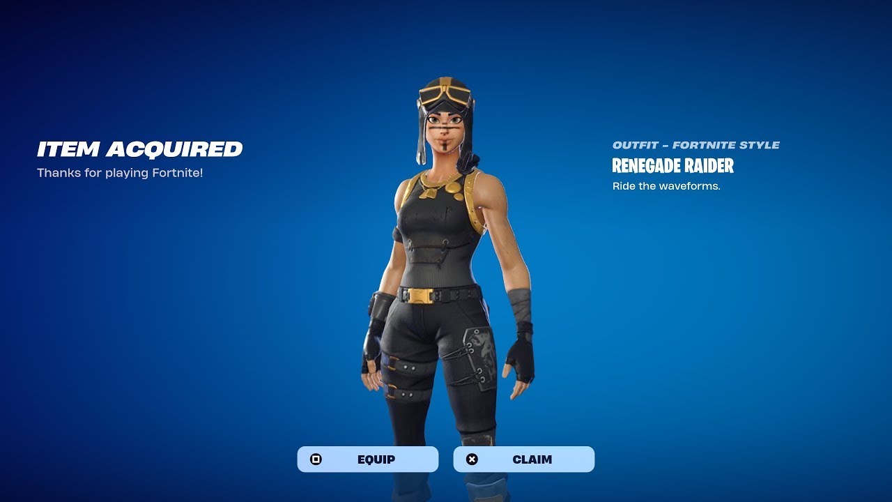 How To Get OG Black & Gold Renegade Raider Style Skin For FREE ...