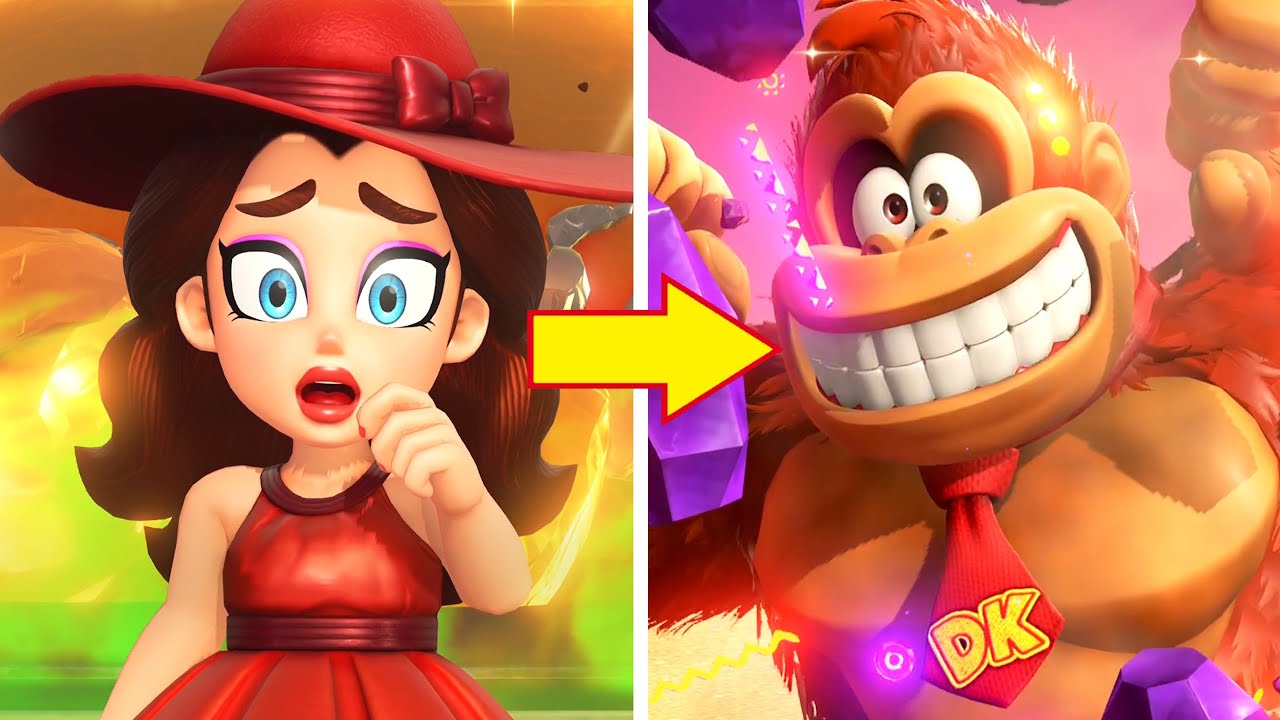 Donkey Kong Bananza - All Pauline and DK Rescues - YouTube