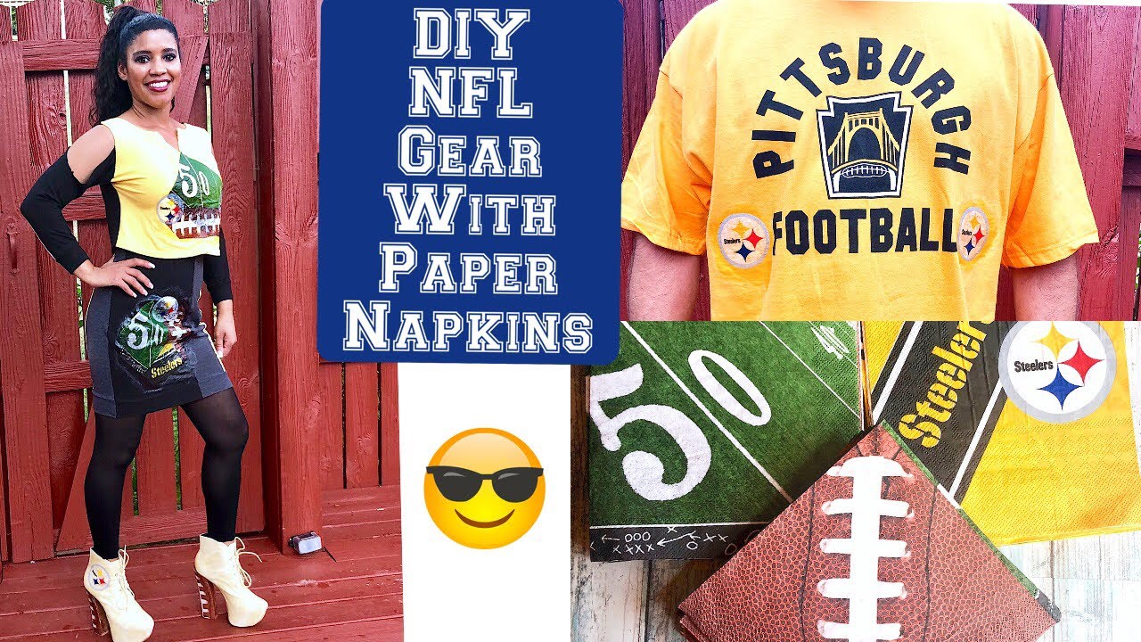 DIY NFL Gear with Napkins #DIY #NFL - YouTube