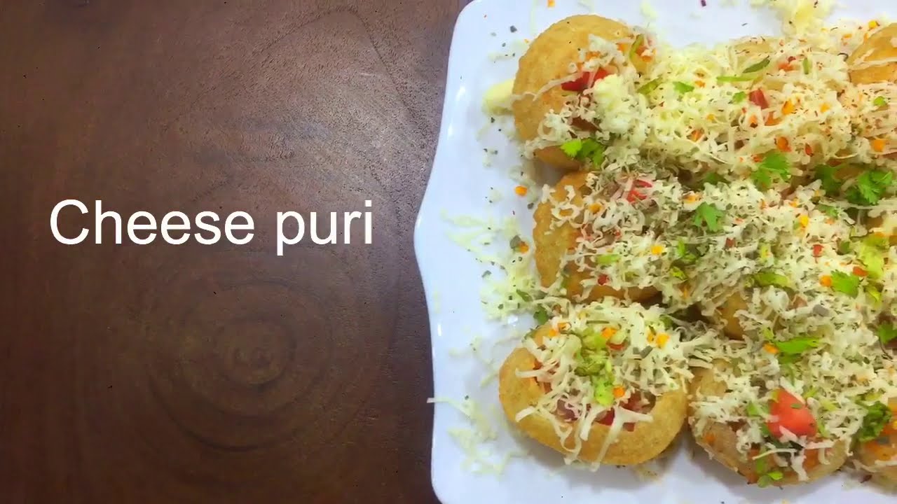Cheese Pani Puri Pizza style recipe | Mumbai style street Cheese Pani ...
