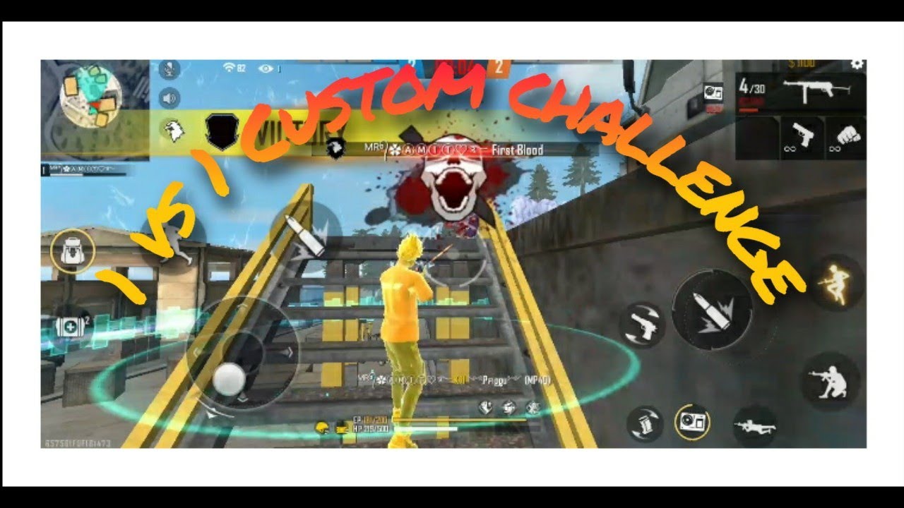1 Vs 1 Custom Challenge Free Fire Youtube