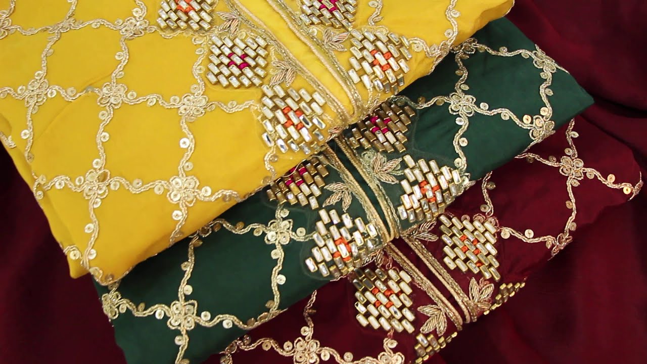 Pitta embroidery and kundan work - YouTube