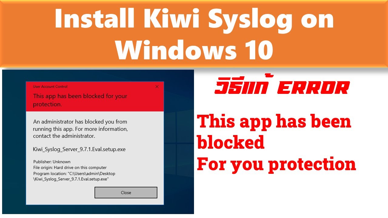 EP.127-Install Kiwi Syslog on Windows 10 - YouTube