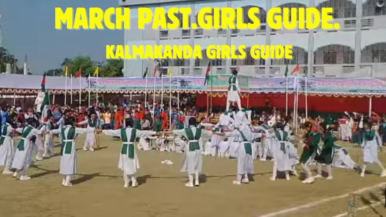 March Past.Girls Guide. Kalmakanda Girls guide, 16 December 2023। চলো ...