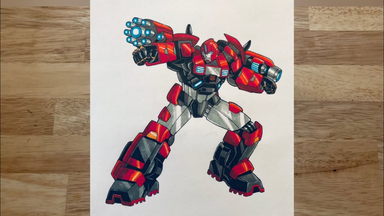 How to draw Ironhide (full body) - YouTube