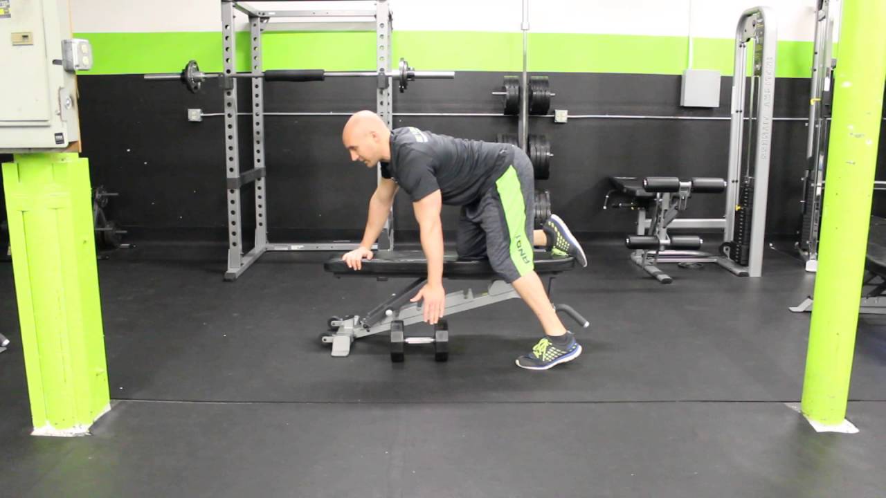 How To: 3-Point Dumbbell Row on Bench - YouTube