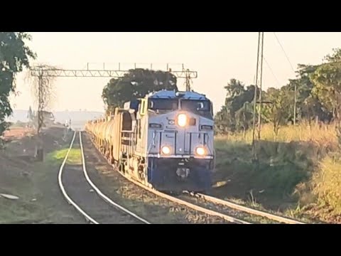 Trem tanqueiro subindo o pátio do Ouro ZOI, pela via ZOI-1 em ...