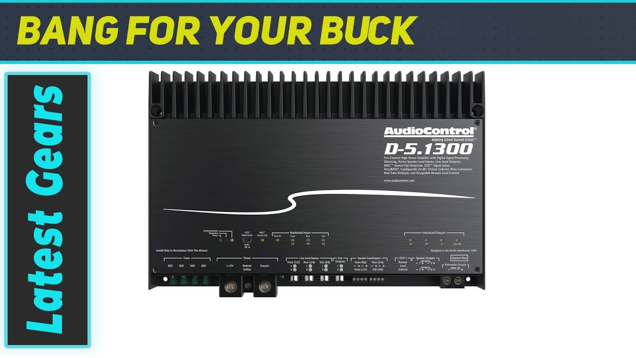 AudioControl D-5.1300 High-Power 5-Channel DSP Matrix Amplifier with ...