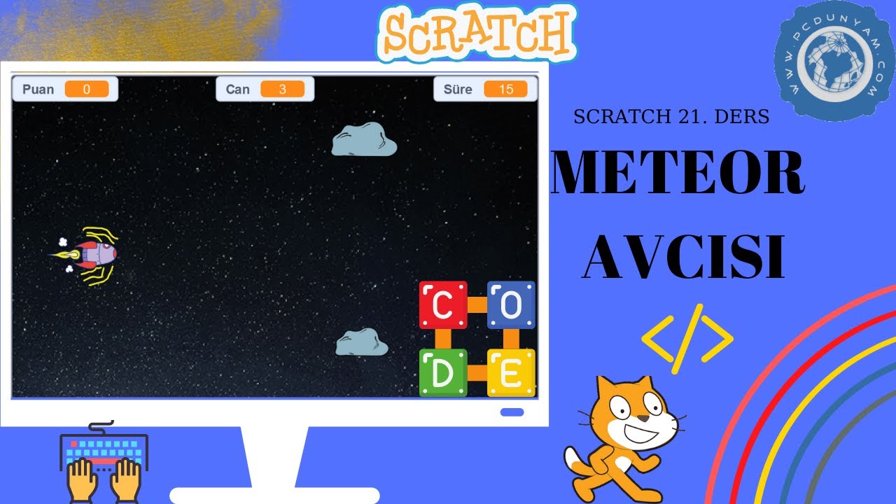 Scratch 21. Ders Meteor Avcısı Oyunu Yapımı #meteor #avcı #scratch # ...