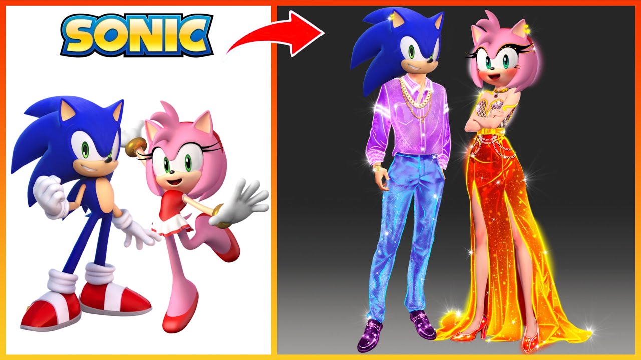 Sonic and Amy Rose - GLOW UP Elemental Ember Lumen, Brook Ripple ...