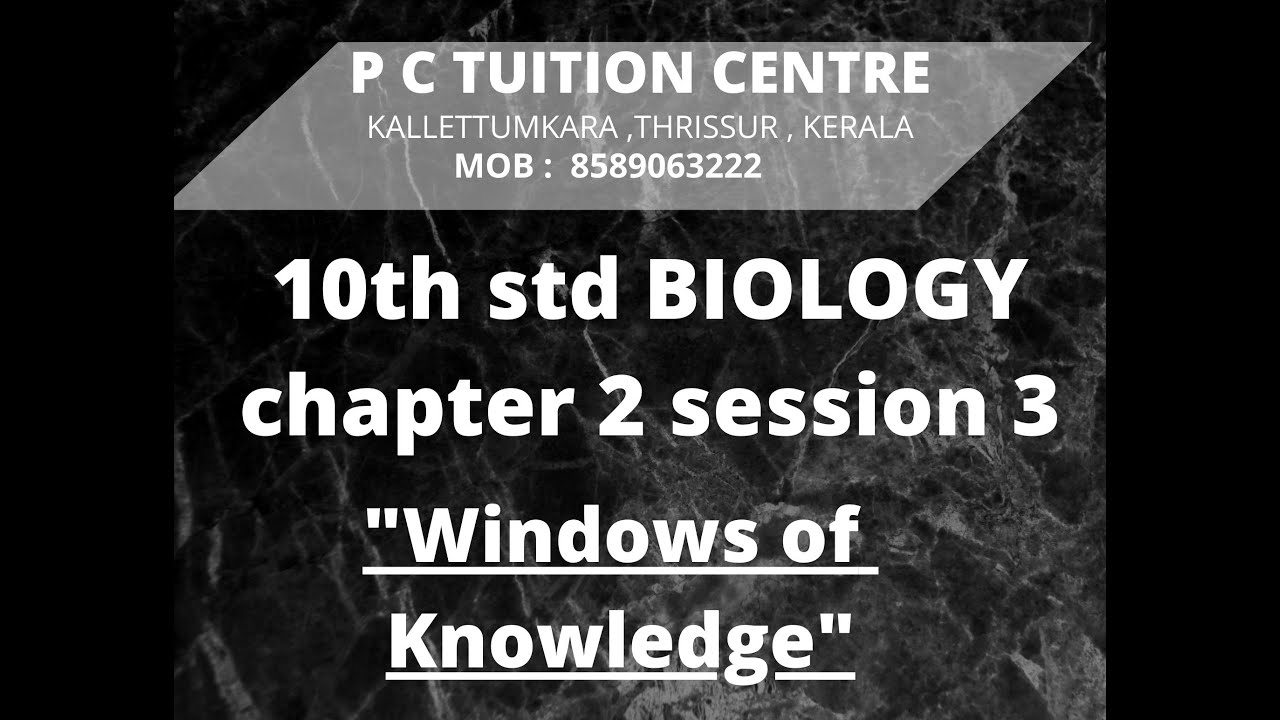 10th std biology chapter 2 session 3 || WINDOWS OF KNOWLEDGE || SENSE ...