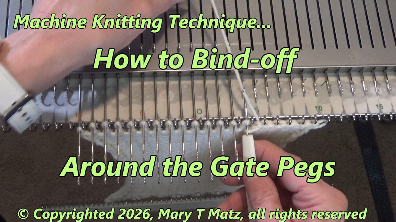 How to Bind off around the Gate Pegs - YouTube