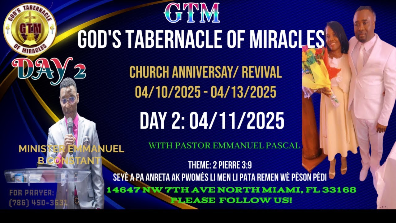 DAY 2/ CHURCH ANNIVERSARY/ REVIVAL/ 04/10/2025/ PLEASE SUBSCRIBE ...