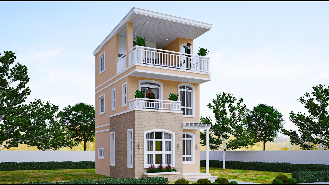 40 SQM. 3 BEDROOMS - SMALL HOUSE DESIGN 2 STOREY W/. ROOF DECK - YouTube
