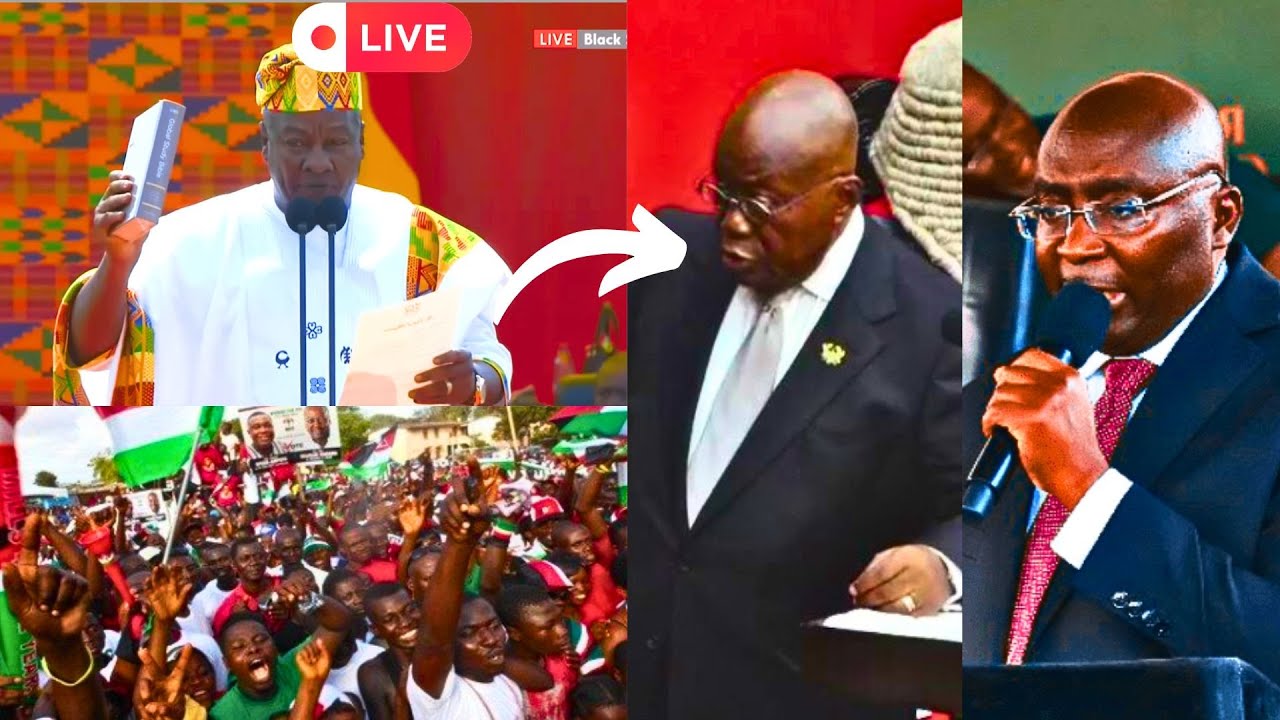 Nana Addo H00ted @ Mahama Swearing In As He Take A Walk To Congratulate ...