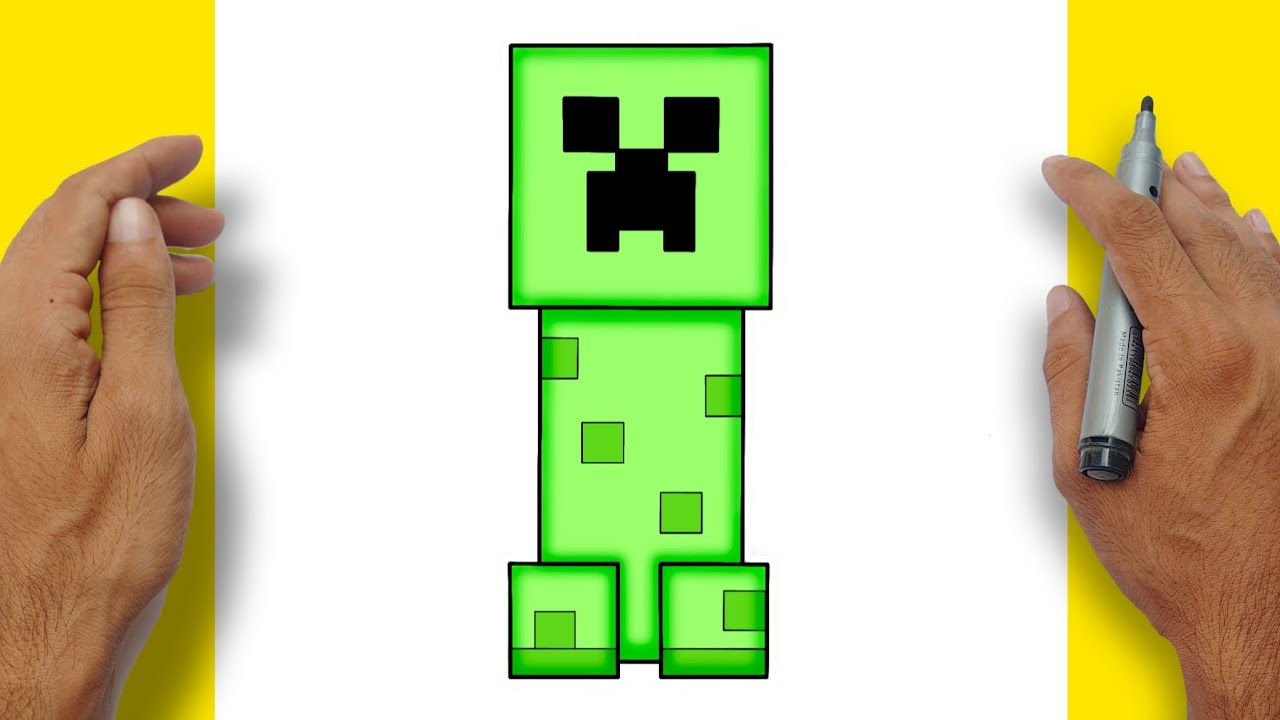 How to Draw CREEPER Easy | Minecraft - YouTube