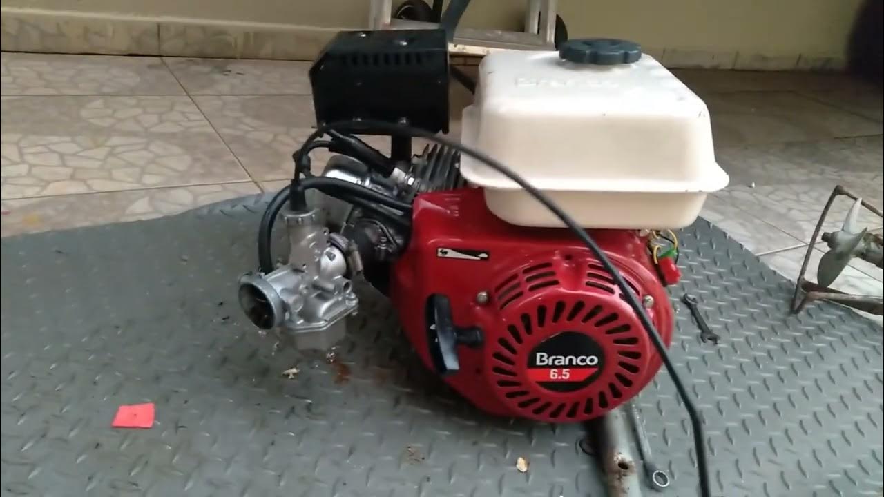 Motor rabeta 6,5 com carburador Moto 150cc. - YouTube
