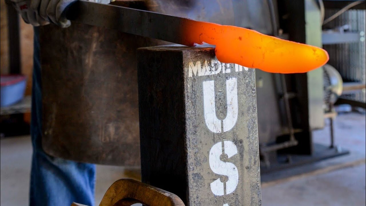 The Process of Making a Sharp Knife from Razor Blades | How to Forge a ...