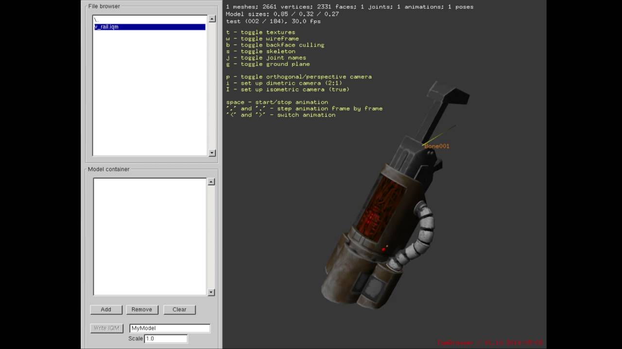 Quake 2 weapon Rail Gun iqm animation - YouTube