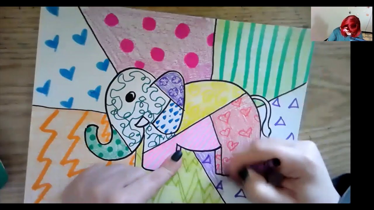 How To Draw An Elephant in Romero Britto's Style - YouTube