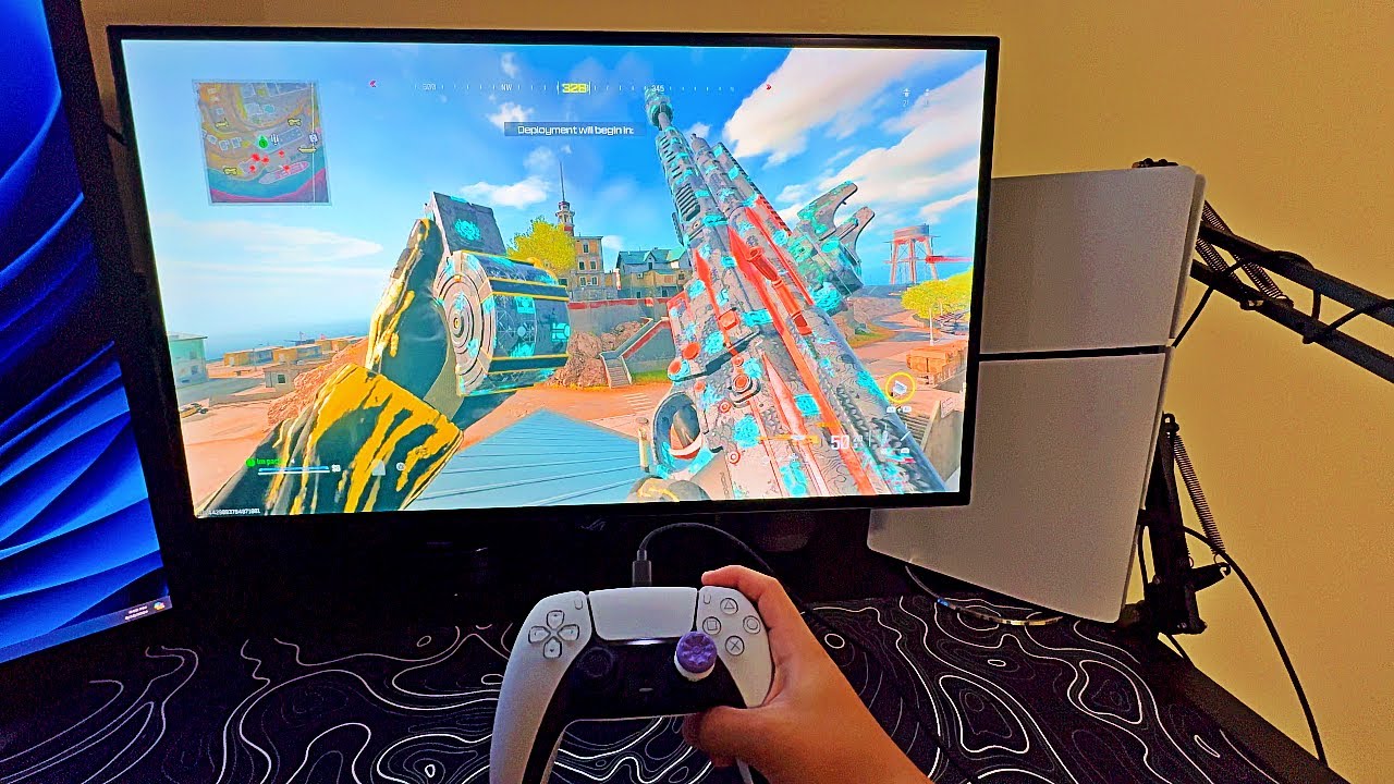 Warzone on PS5 slim CLAW 👑 with OLED monitor 120FPS (POV) - YouTube