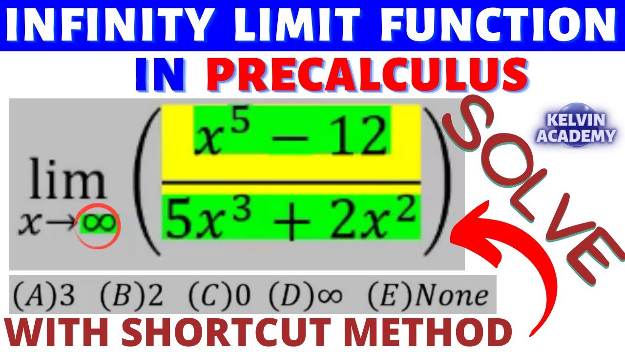 INFINITY LIMIT FUNCTION IN PRECALCULUS (WITH SHORTCUT METHOD) [3 ...