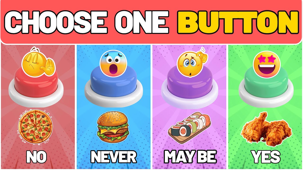 Choose One Button! 🔴 Yes, No, Maybe, or Never? 💥 | Luck Challenge 2024 ...