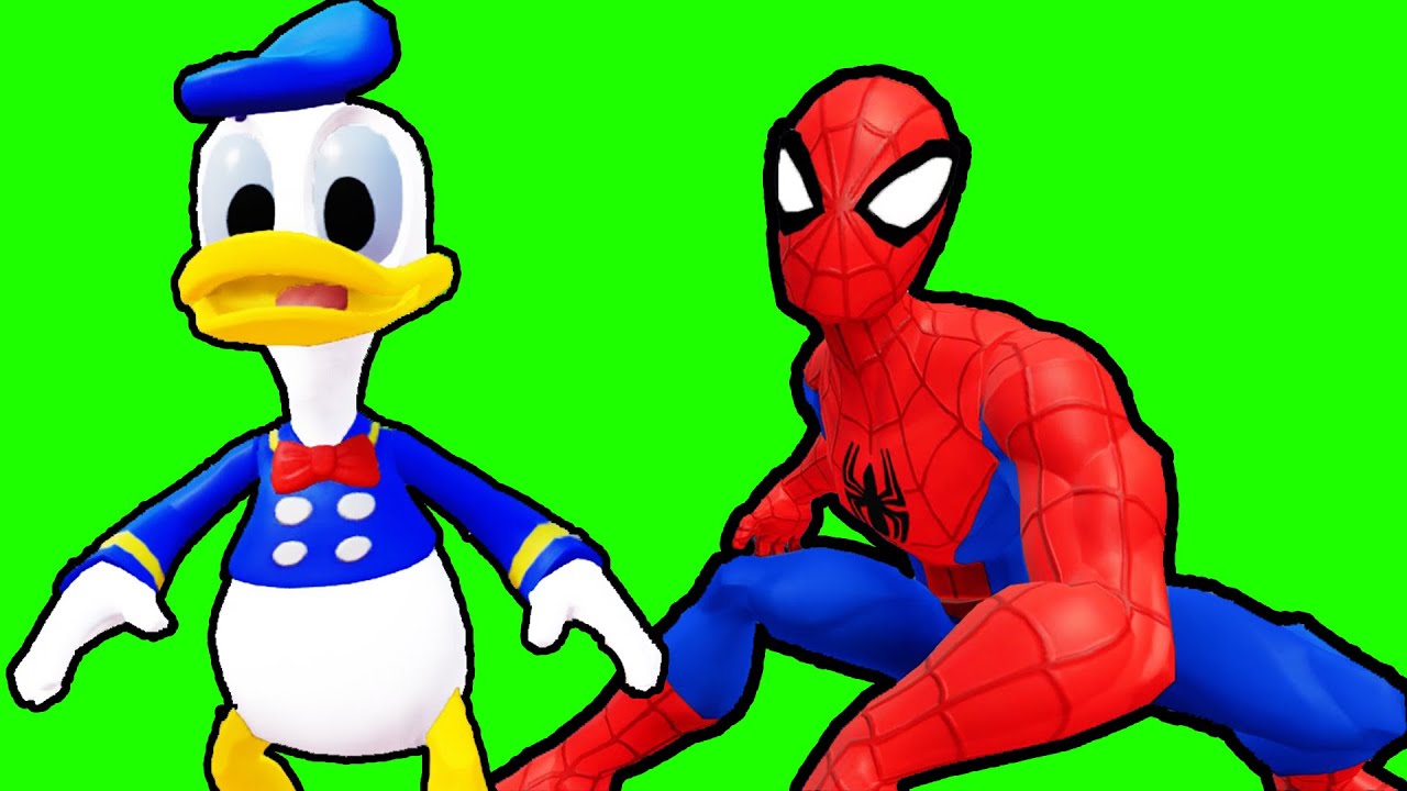 ♫Nursery Rhymes♫ Songs for Kids & Characters : Donald Duck Spiderman ...
