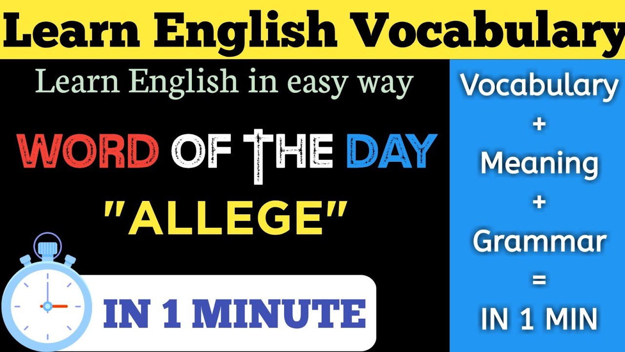 Allege: Meaning and Example| grammar and synonyms - YouTube
